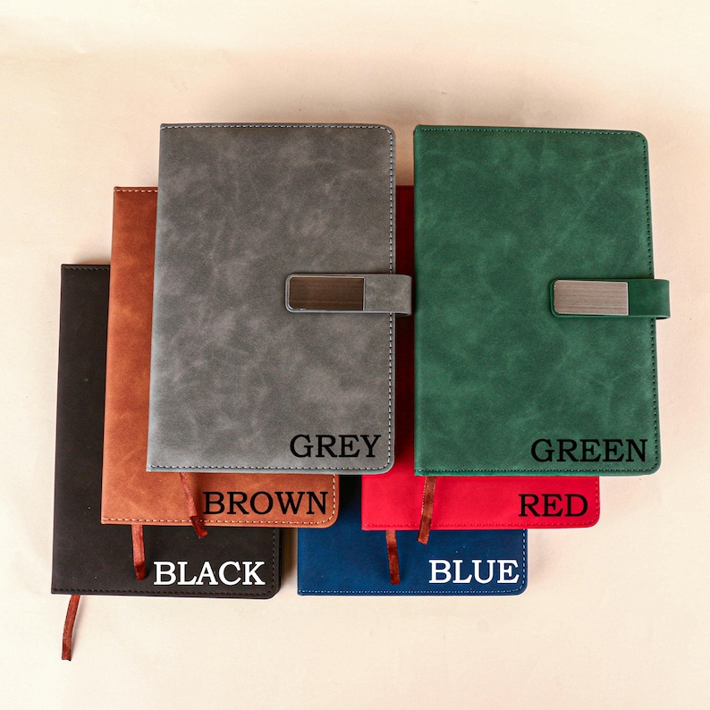 Personalized Leather A5 Notebook Set,personalized Journal Set,initial ...