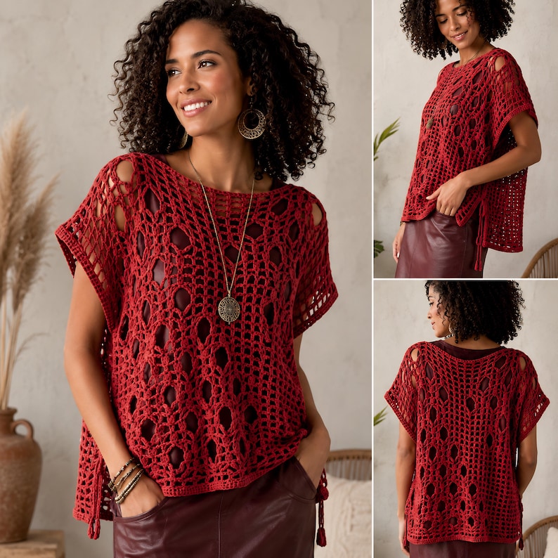4 Crochet Patterns PDF Bundle, Cardigans, Lace Top, Shawl, Crochet ...