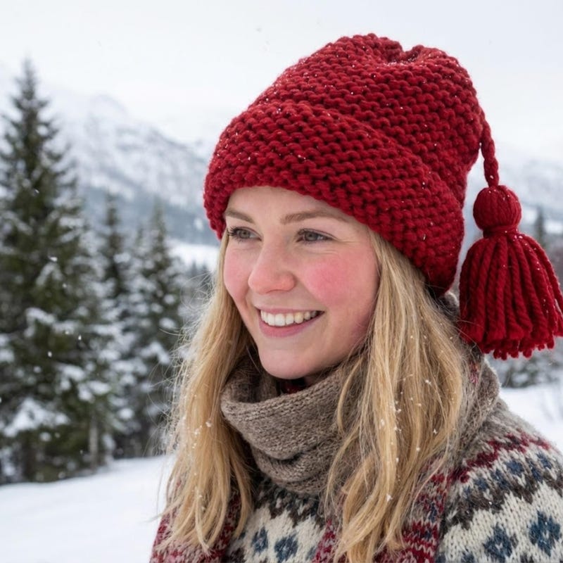 Red Resistance Hat Wool - Etsy