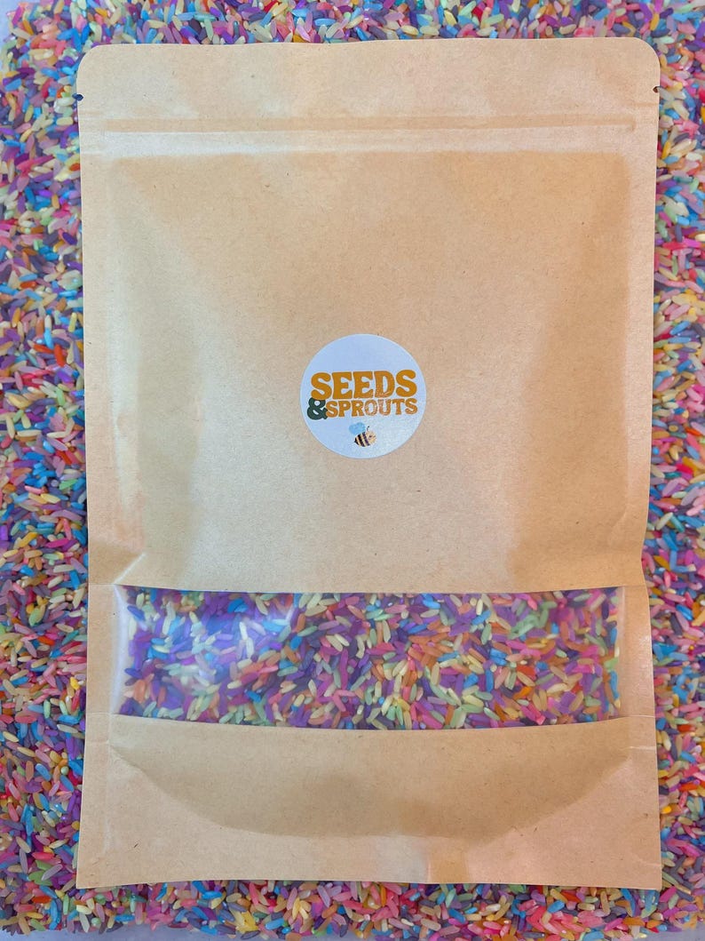 Rainbow Rice Sensory Filler | Montessori Toddler Sensory Play | Colored ...