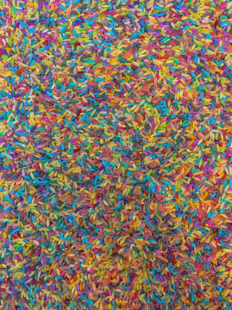 Rainbow Rice Sensory Filler | Montessori Toddler Sensory Play | Colored ...