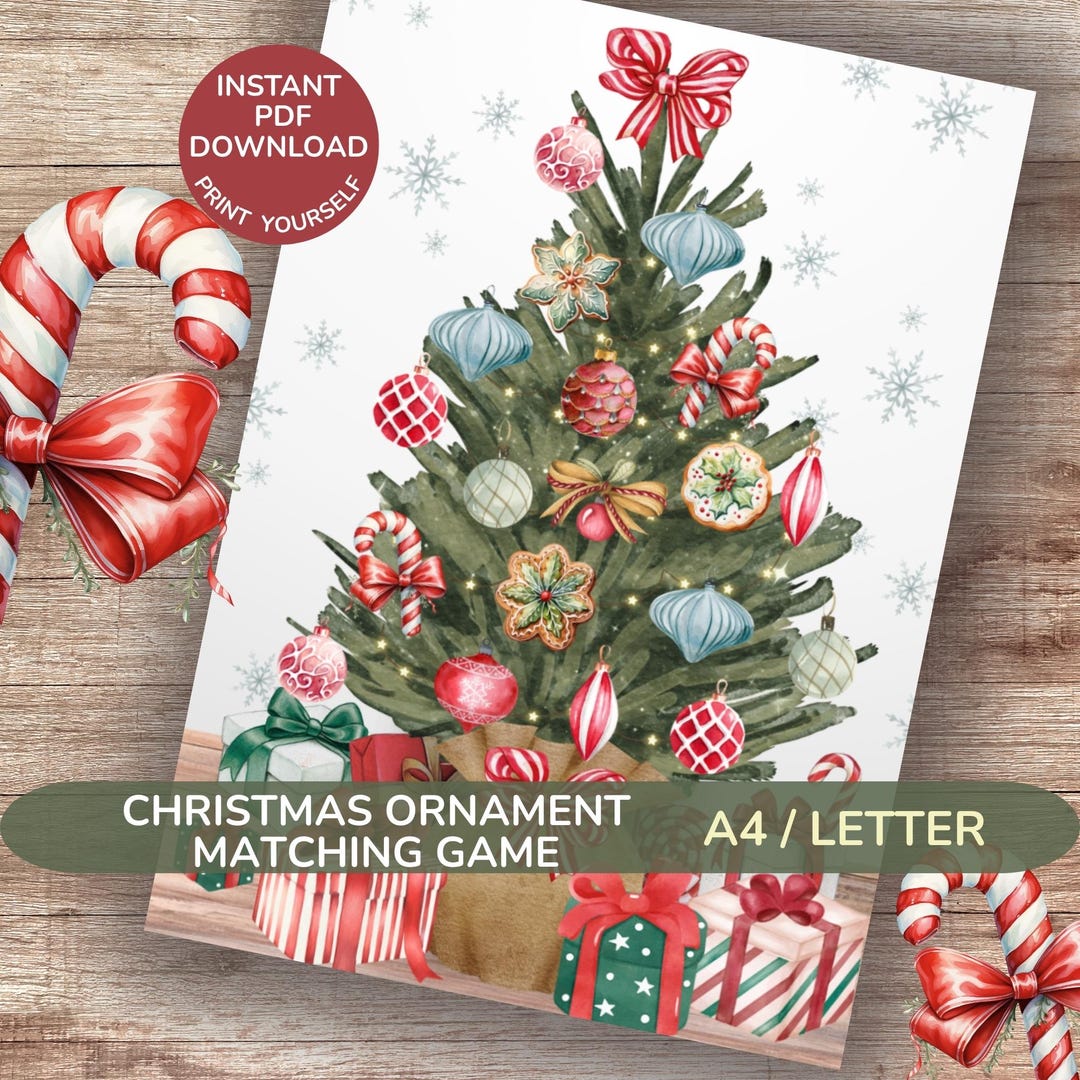Decorate a Christmas Tree Game for Kids: Preschool Learning (printable ...