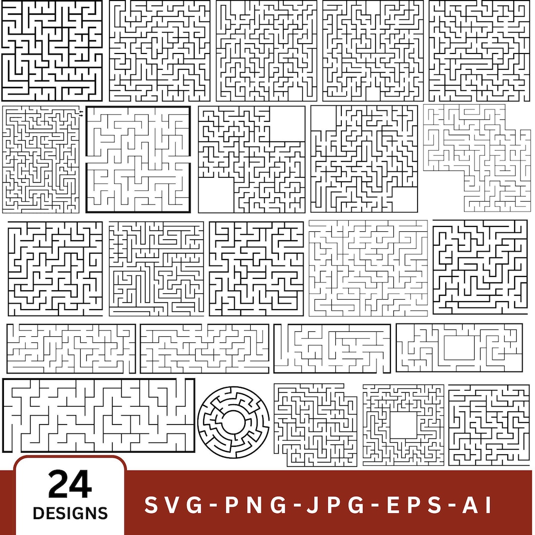 Maze SVG Bundle, Puzzle Vector Cut Files (digital Download) - Etsy