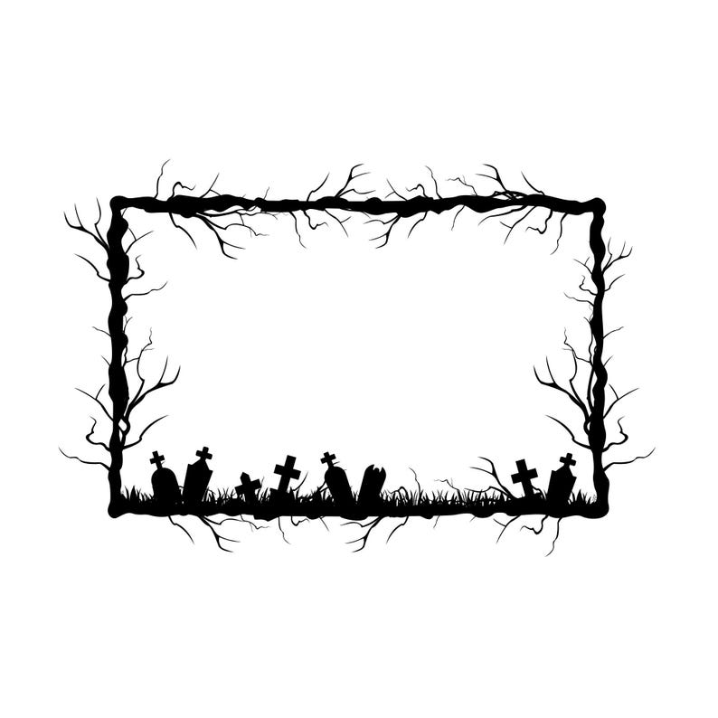 Halloween Frame SVG Bundle: Spooky Laser Cut Designs (digital Download ...