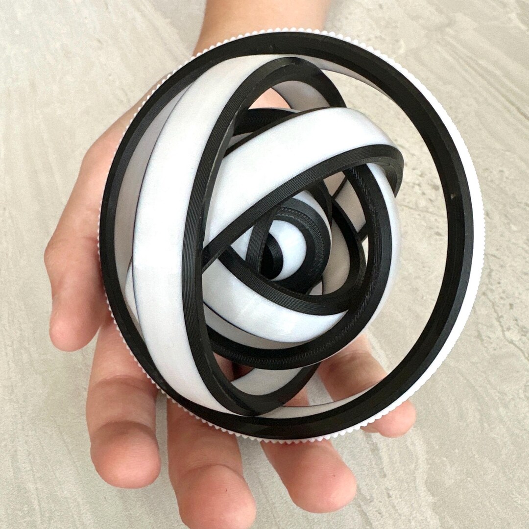 3D Printed Gyro Fidget Spinner, Calming Sensory Toy - Etsy