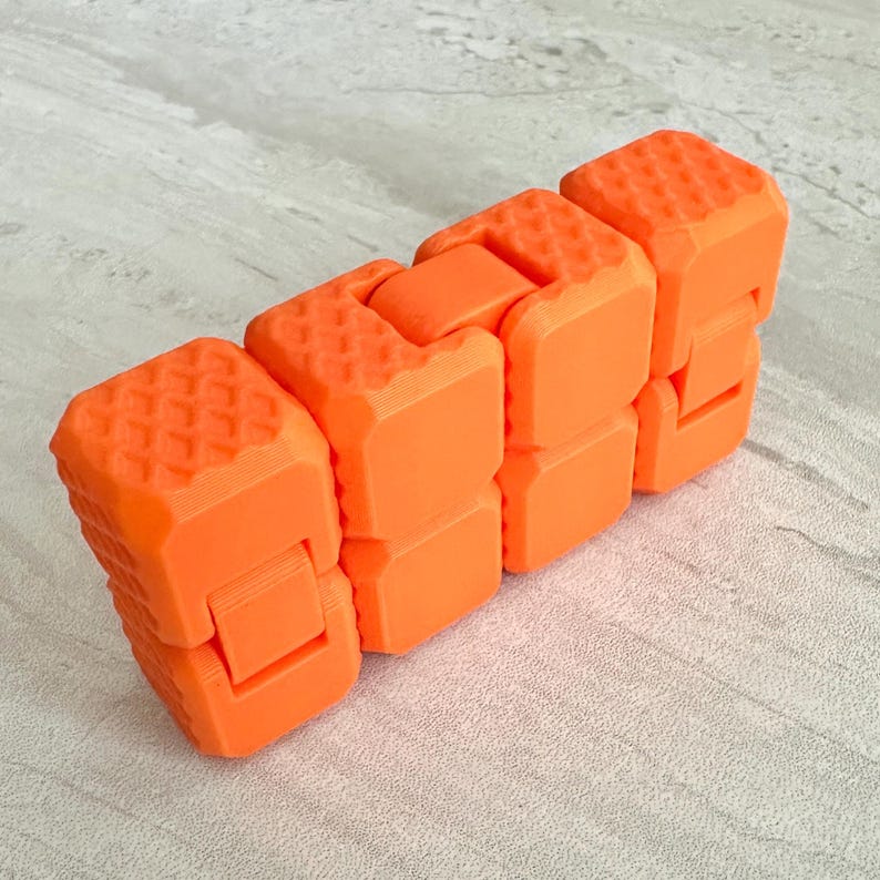 3D Printed Infinity Cube Fidget, Infinity Block, Sensory Calming Toy - Etsy