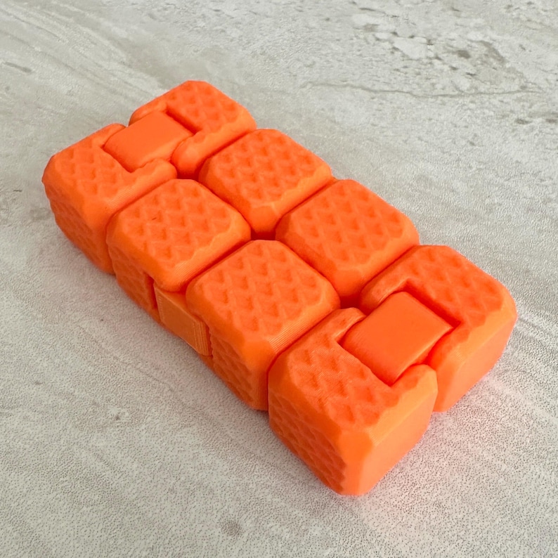 3D Printed Infinity Cube Fidget, Infinity Block, Sensory Calming Toy - Etsy
