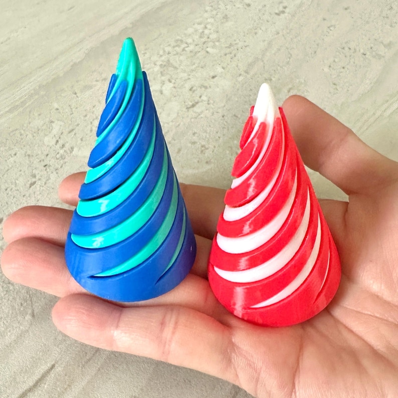 3D Printed Spiral Cone Fidget Toy, Sensory Calming Gift (priced for 1 ...