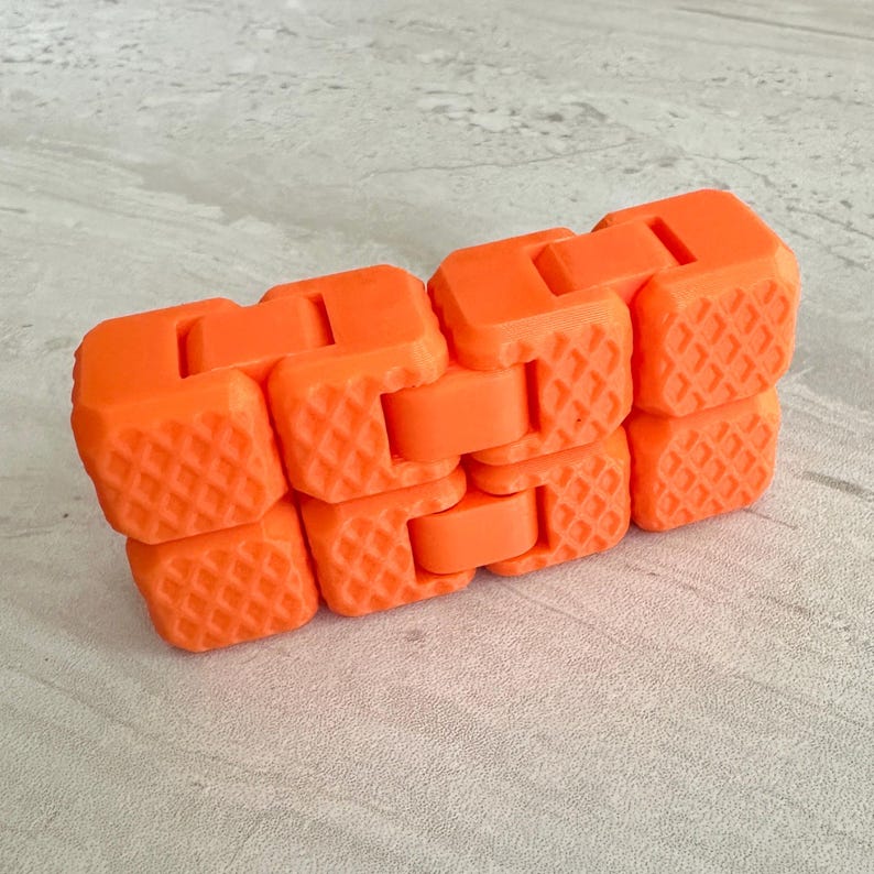 3D Printed Infinity Cube Fidget, Infinity Block, Sensory Calming Toy - Etsy