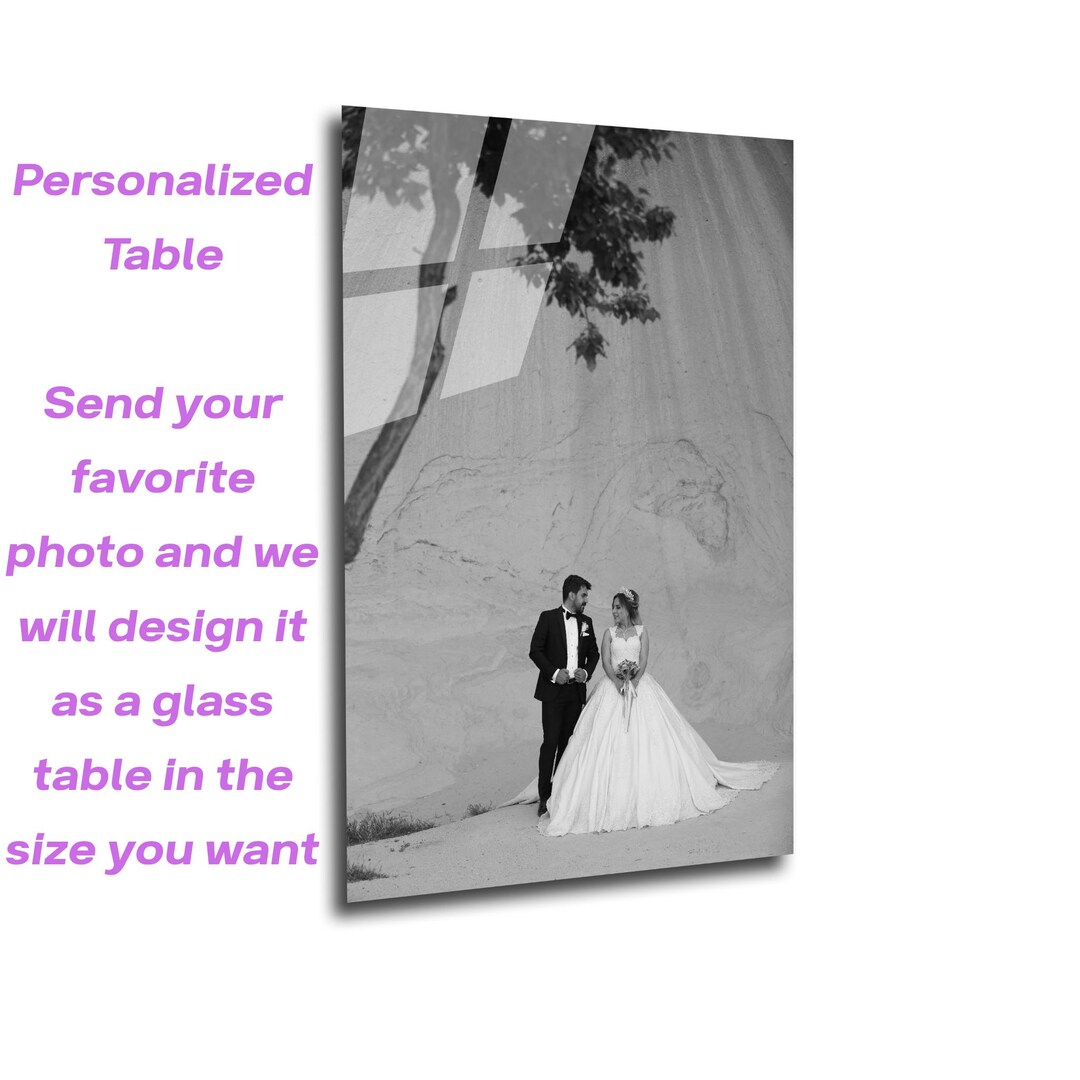 Custom Glass Wall Art From Your Photo –personalized Wedding Picture ...