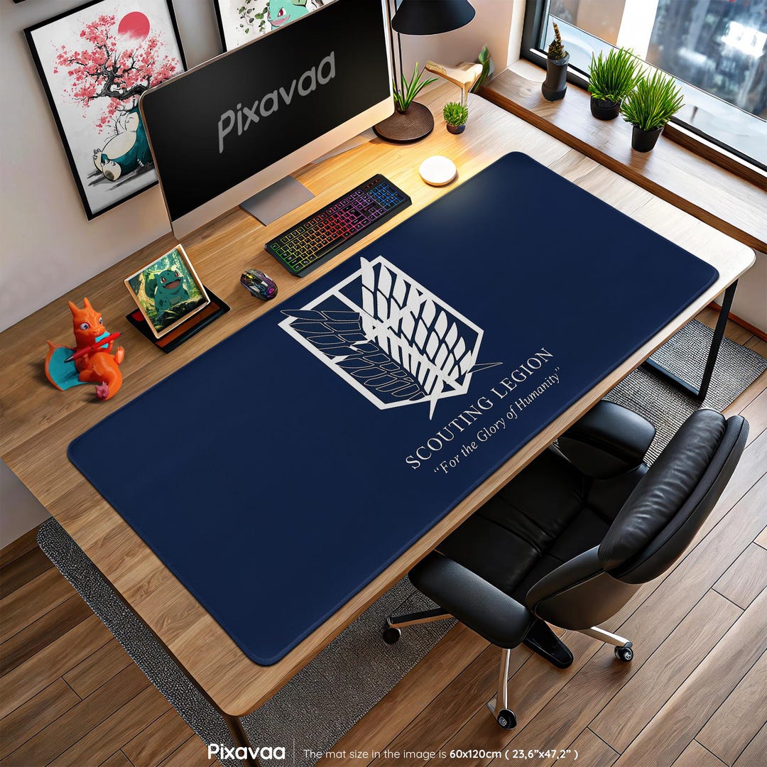 Scouting Legion Mouse Pad - Attack on Titan Survey Corps Emblem Gaming ...