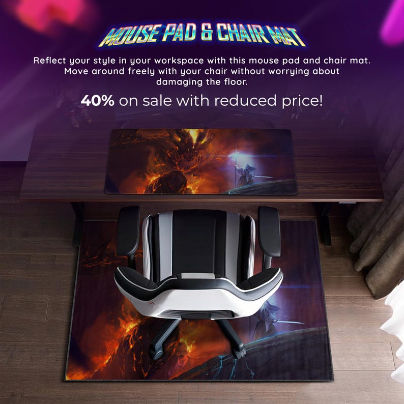 Gandalf Vs Balrog Mouse Pad - Epic Lord of the Rings Bridge Scene ...