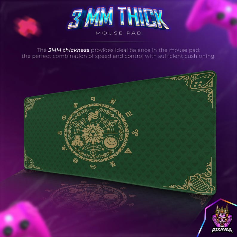 Hyrule Symbol Mouse Pad - Zelda Magic Circle Design in Forest Green ...
