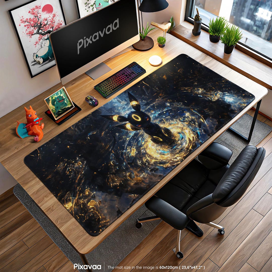Umbreon Moonlight Mouse Pad - Dark-type Pokémon Aura Design, Glowing ...