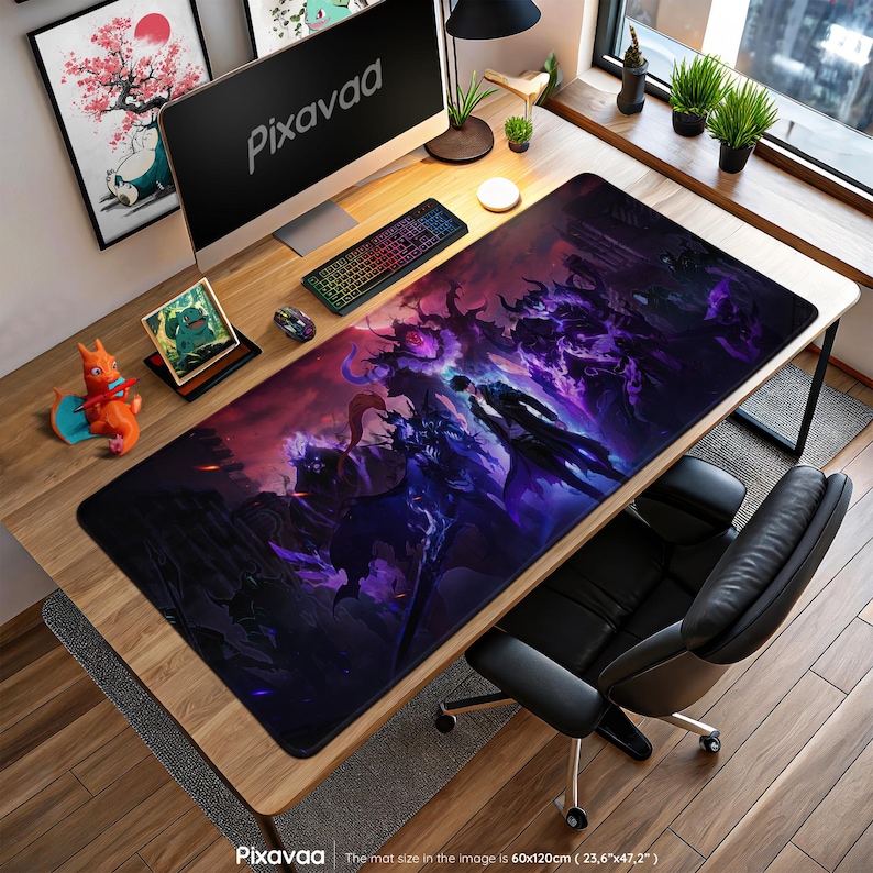 Solo Leveling Mouse Pad – Sung Jin-woo With Shadow Army Art, Anime Desk ...