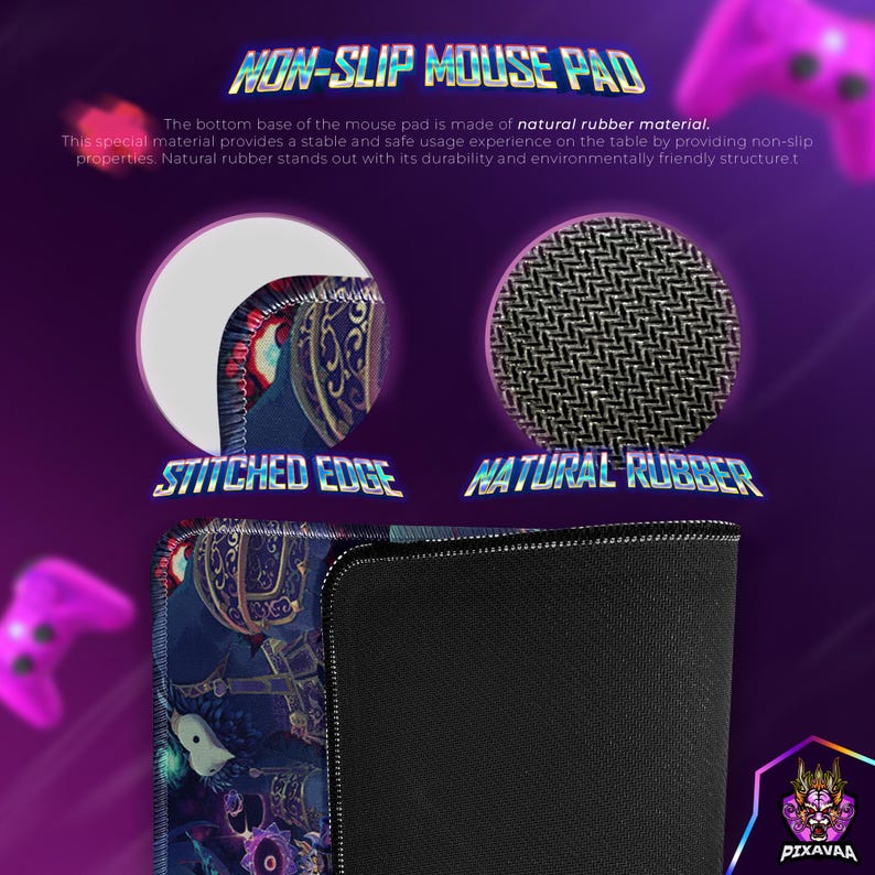 Kirby Dreamland Mouse Pad - Colorful Character Collage Gaming Desk Mat ...