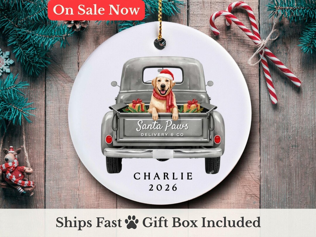 Personalized Yellow Lab Christmas Ornament Custom Dog Lover Gift ...