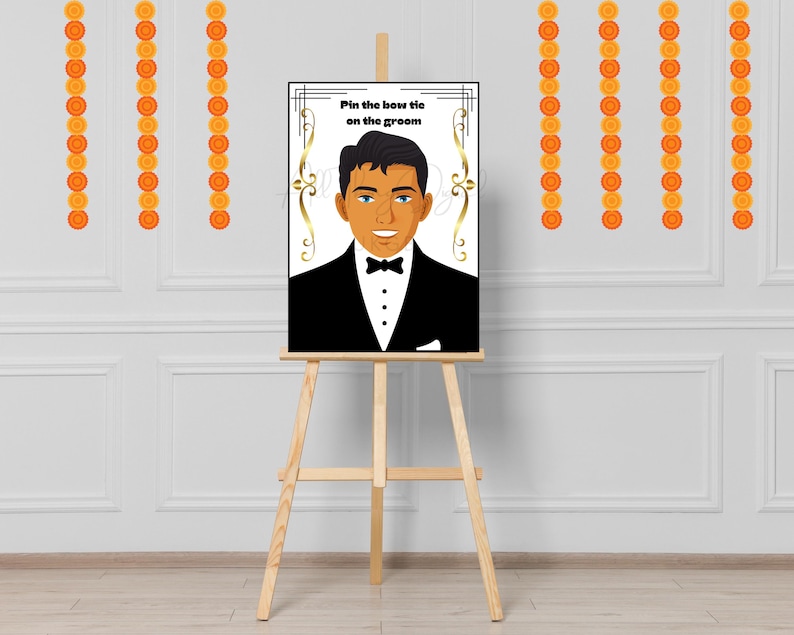 Pin the Bow Tie on the Groom Game: Bachelor Party Fun (instant Download ...
