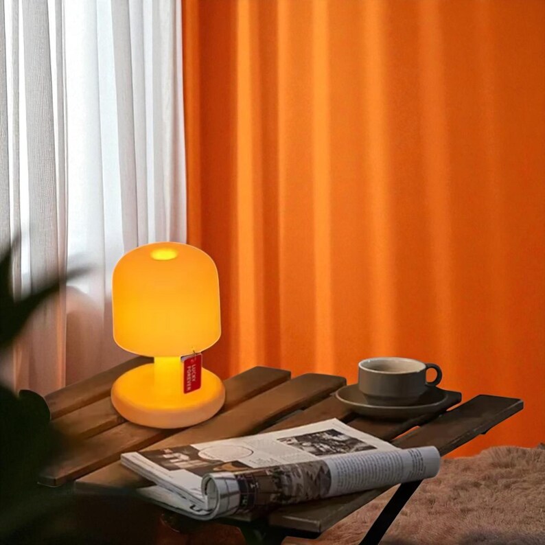 Mini Sunset Mushroom Night Light | USB Rechargeable LED Lamp for Desk ...