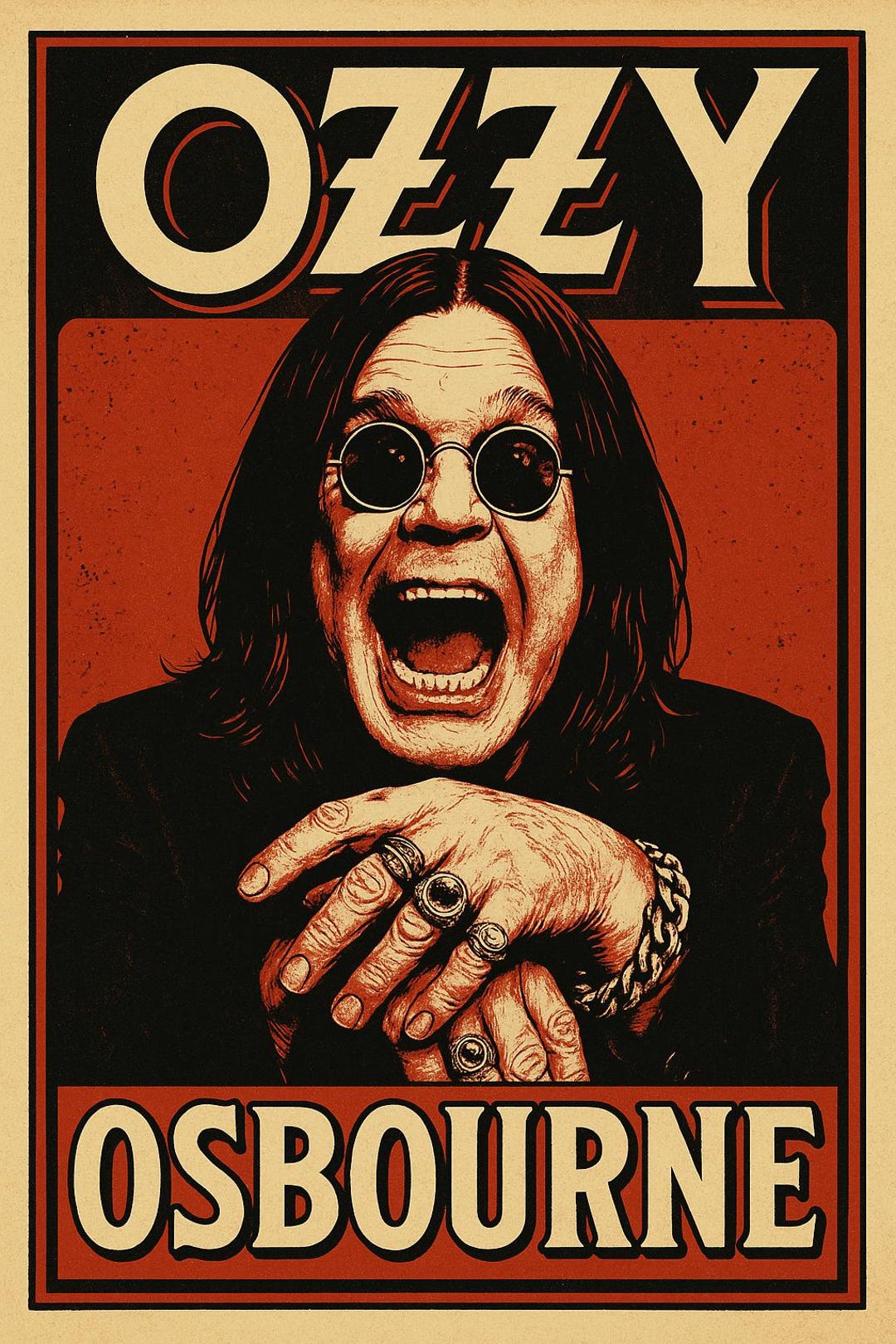 Ozzy Osbourne Unframed Poster – Rock Legend Heavy Metal Music Wall Art ...