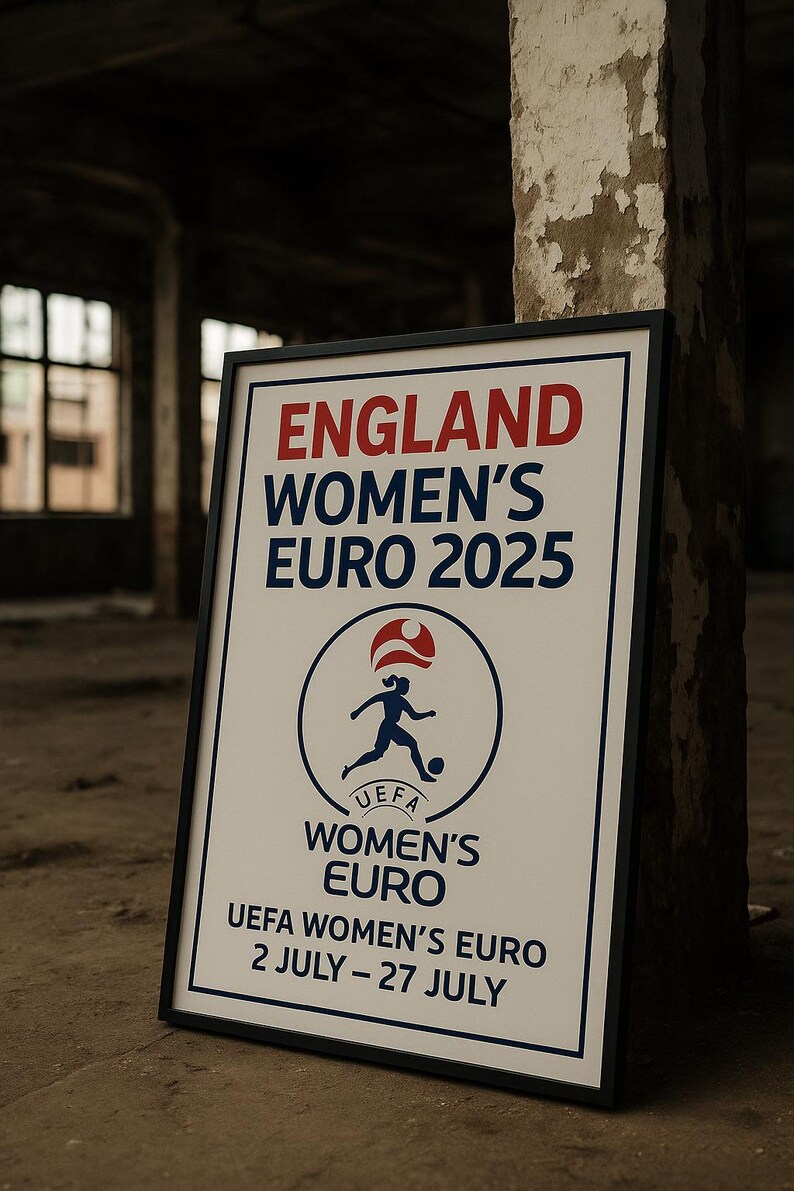 England Women’s EURO 2025 Poster | A3 Unframed Wall Art | UEFA Football ...