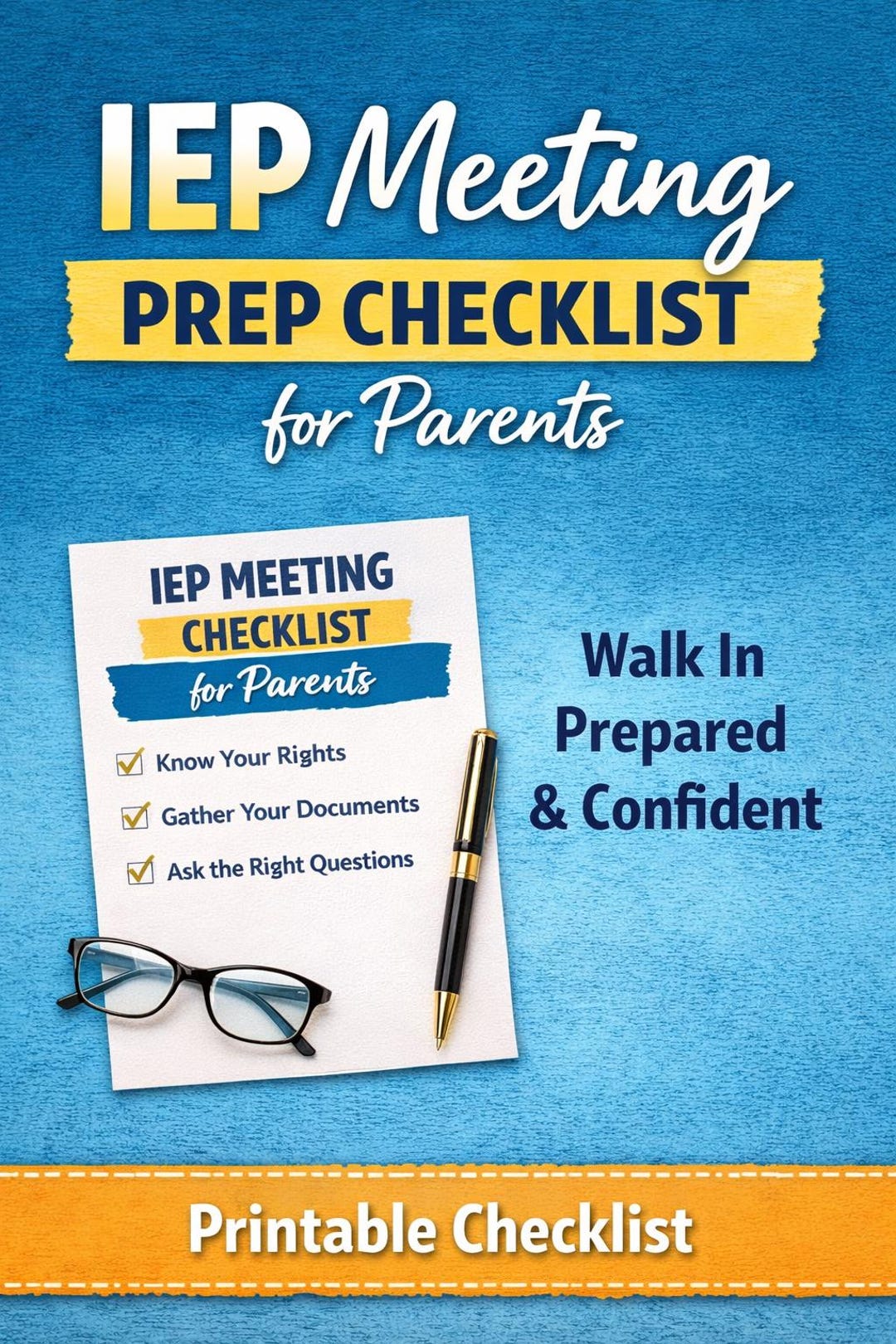 IEP Meeting Prep Checklist for Parents | Walk in Prepared, Confident ...