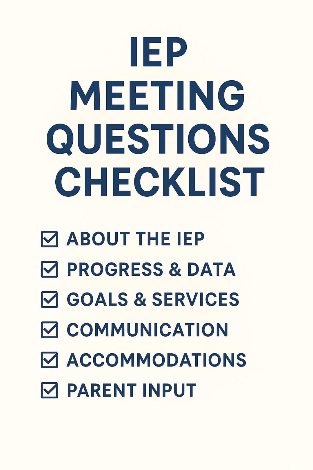IEP Meeting Guide for Parents | Printable Before-during-after Checklist ...