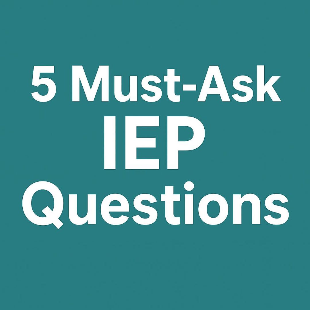 Top 5 IEP Questions for Parents | Printable Must-ask Meeting Guide - Etsy