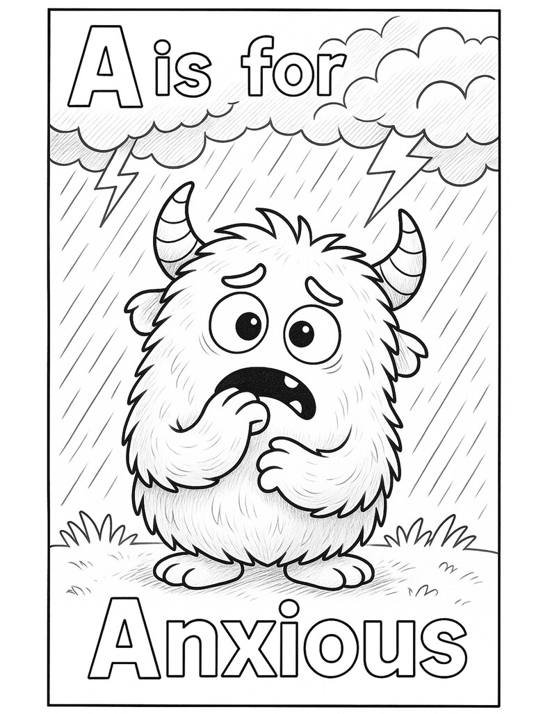 A to Z of Monster Emotions: A Coloring Journey for Emotional Awareness ...