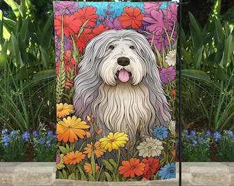English Sheepdog Garden Flag - Etsy