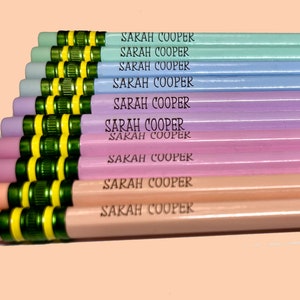Personalized Pencils, Laser Engraved Pencils, Pastel Color Custom ...