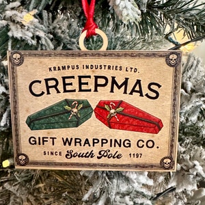 Creepmas Dark Christmas Tree Ornaments, Gothic, Spooky Christmas Decor ...