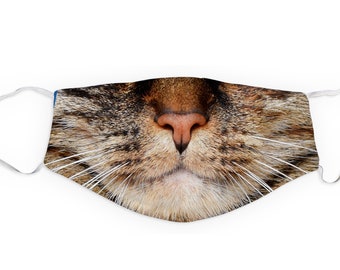 Cat Face Mouth Mask - Etsy