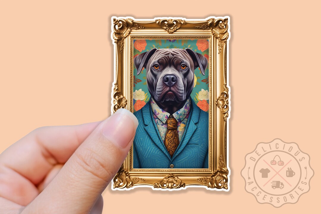 MASTIFF Sticker for Mastiff Lovers, Mastiff Portrait, Cute Vinyl Dog ...