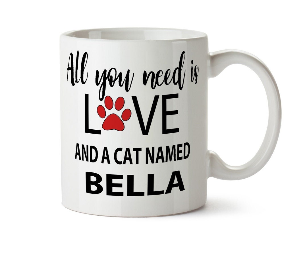 Personalized CAT Coffee Tea Mug Custom Customized All You Need is Love ...