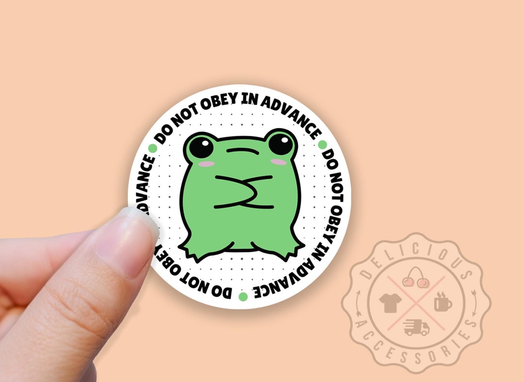 PORTLAND Frog Protest, Do Not Obey in Advance, Anti Fascism Sticker ...