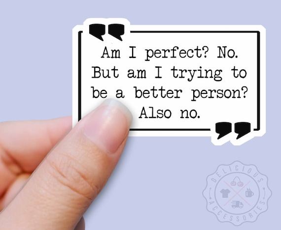 FUNNY Am I Perfect No but Am I Trying to Be a Better Person | Etsy