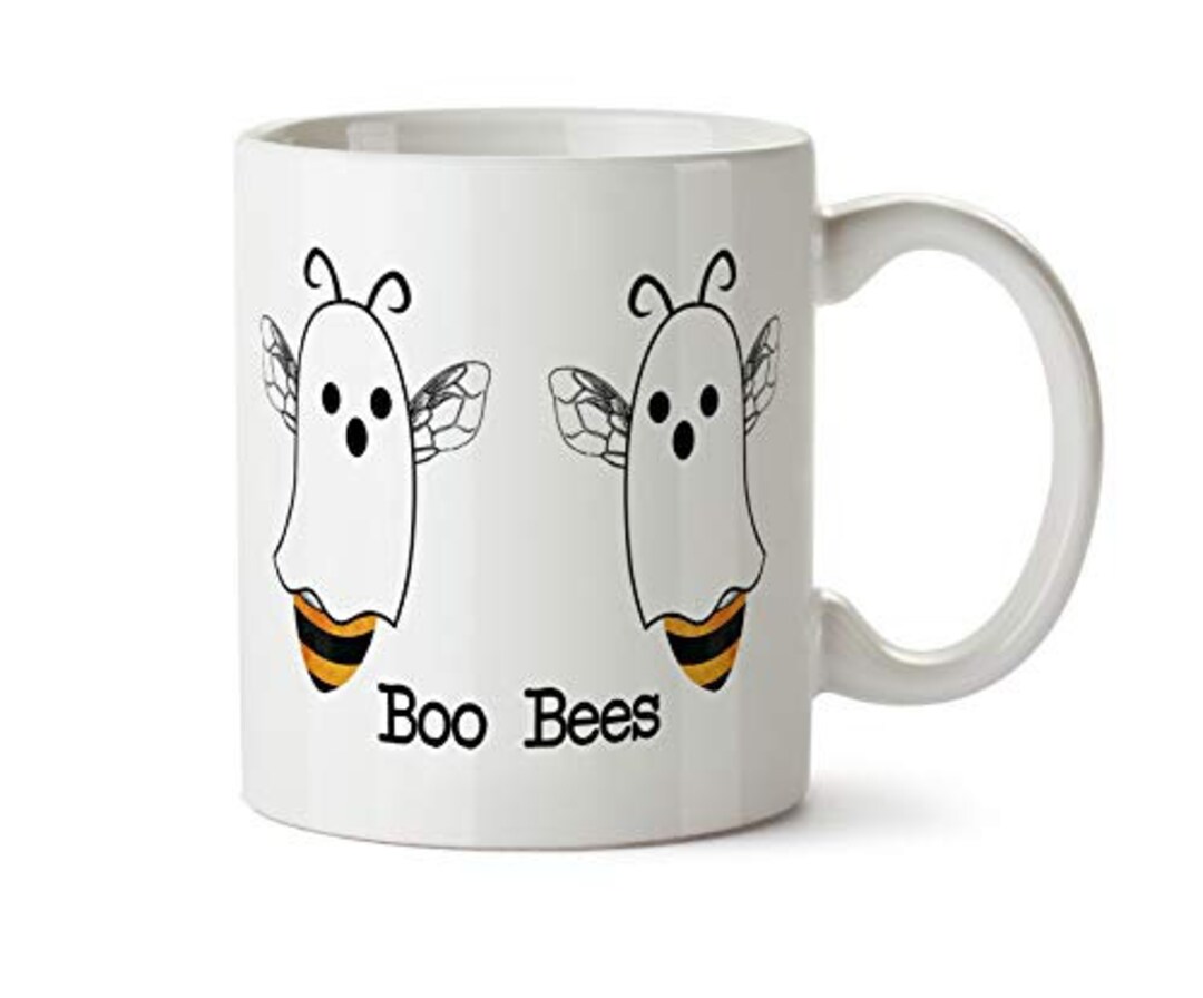 Boo Bees Halloween Funny Coffee Mug Boobies Pun Ghost Autumn Fall Gift ...