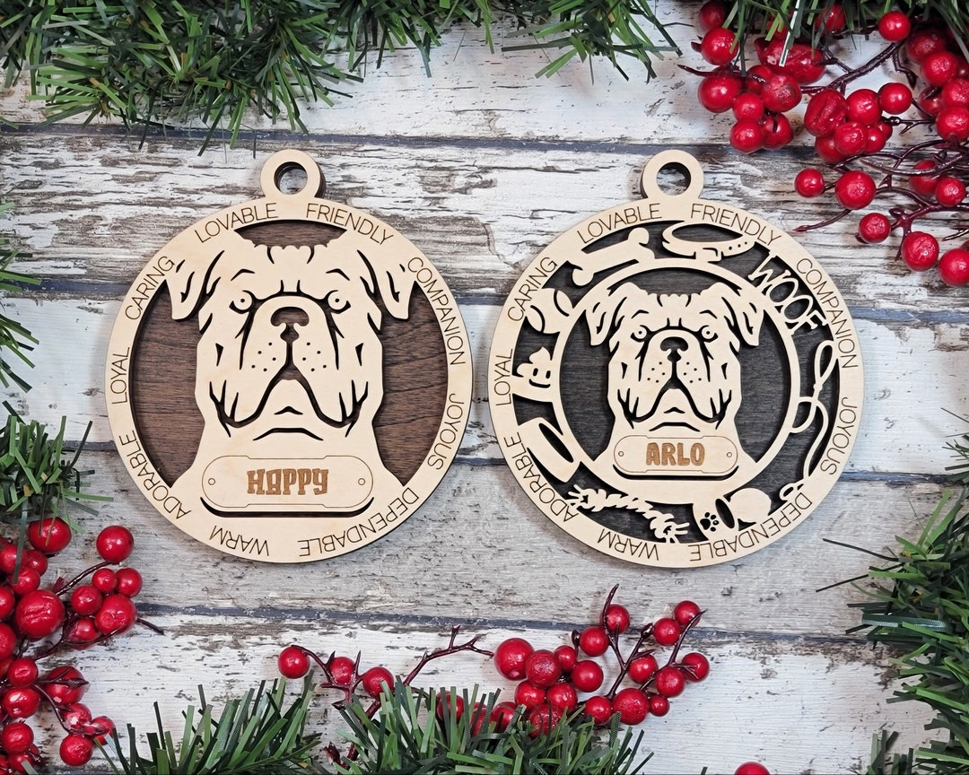 Personalized CANE CORSO Custom Dog Ornament, Cane Corso Christmas Tree ...