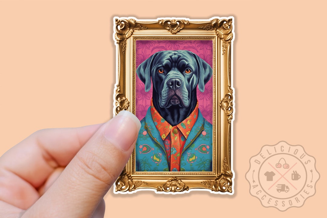Cane Corso Sticker for Cane Corso Lovers, Cane Corso Portrait, Cute ...
