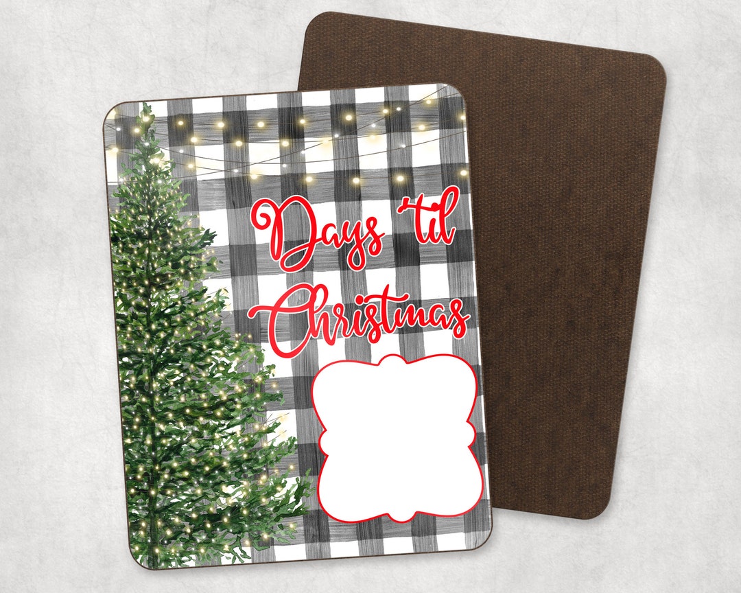 Elegant Countdown to Christmas Dry Erase Board Decor Advent Calendar ...
