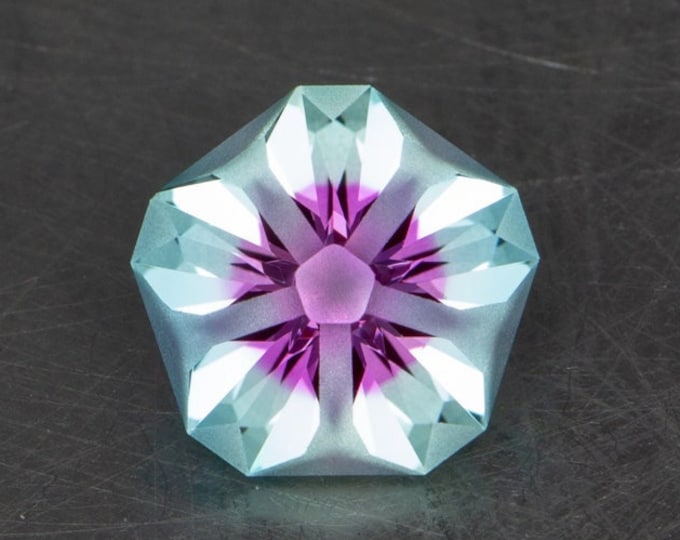 RESERVED -- Teal and Pink Bi Color Sapphire Loose Lab Created Modern ...