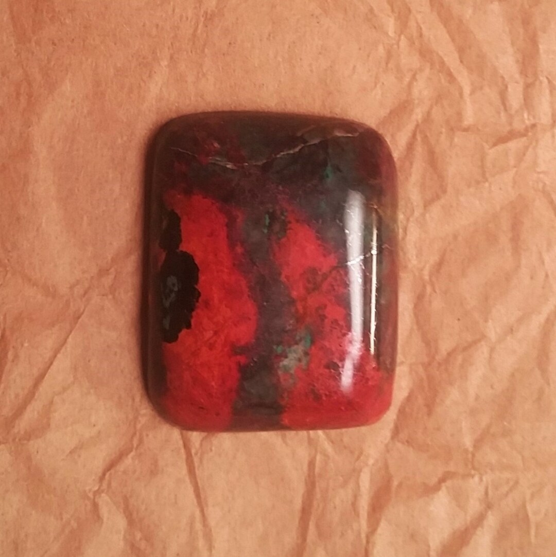 Sonora Sunset Chrysocolla Cuprite Freeform Designer Cabochon From ...