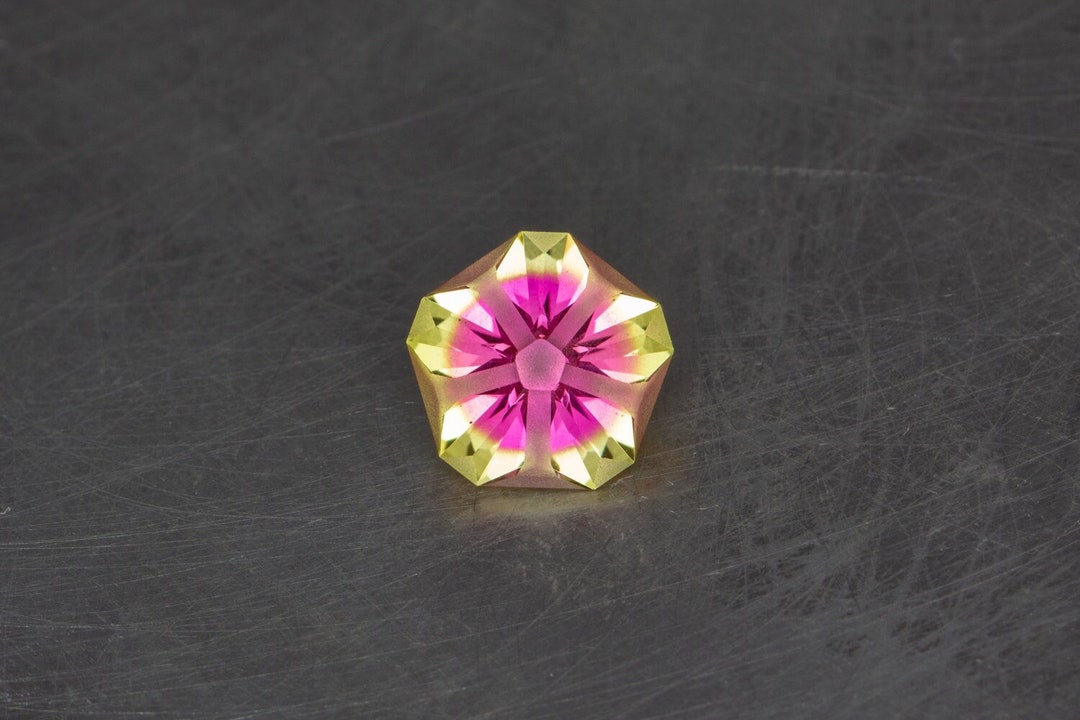 RESERVED -- Yellow and Pink Bi Color Sapphire Loose Lab Created Modern ...