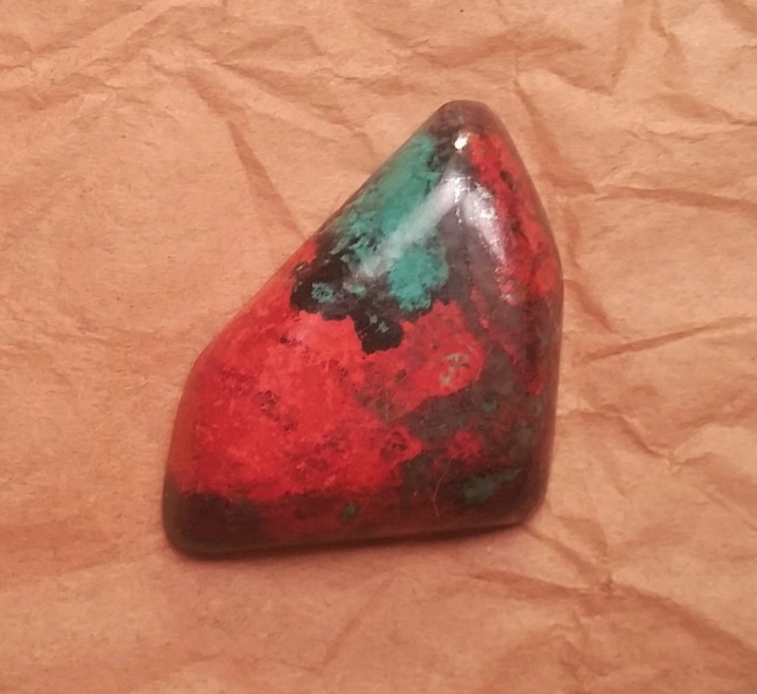 Sonora Sunset Chrysocolla Cuprite Freeform Designer Cabochon From ...