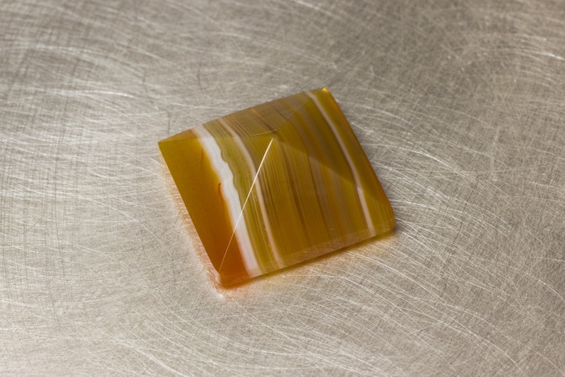 Golden Banded Agate Loose Natural and Untreated Square Pyramid | Etsy