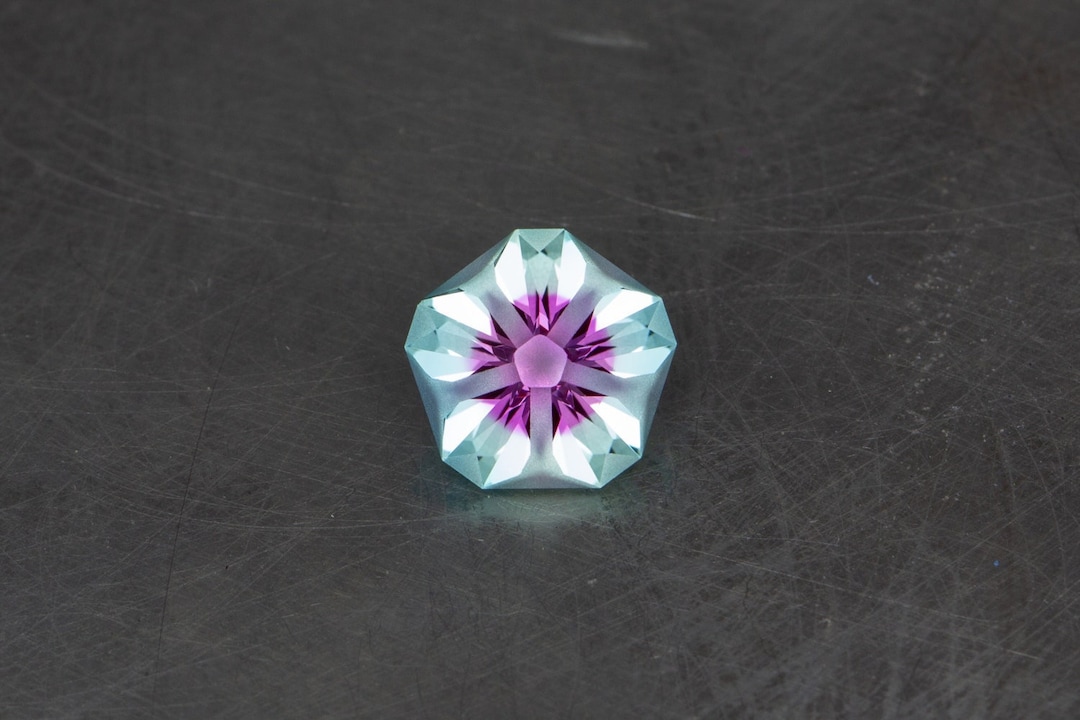 RESERVED -- Teal and Pink Bi Color Sapphire Loose Lab Created Modern ...