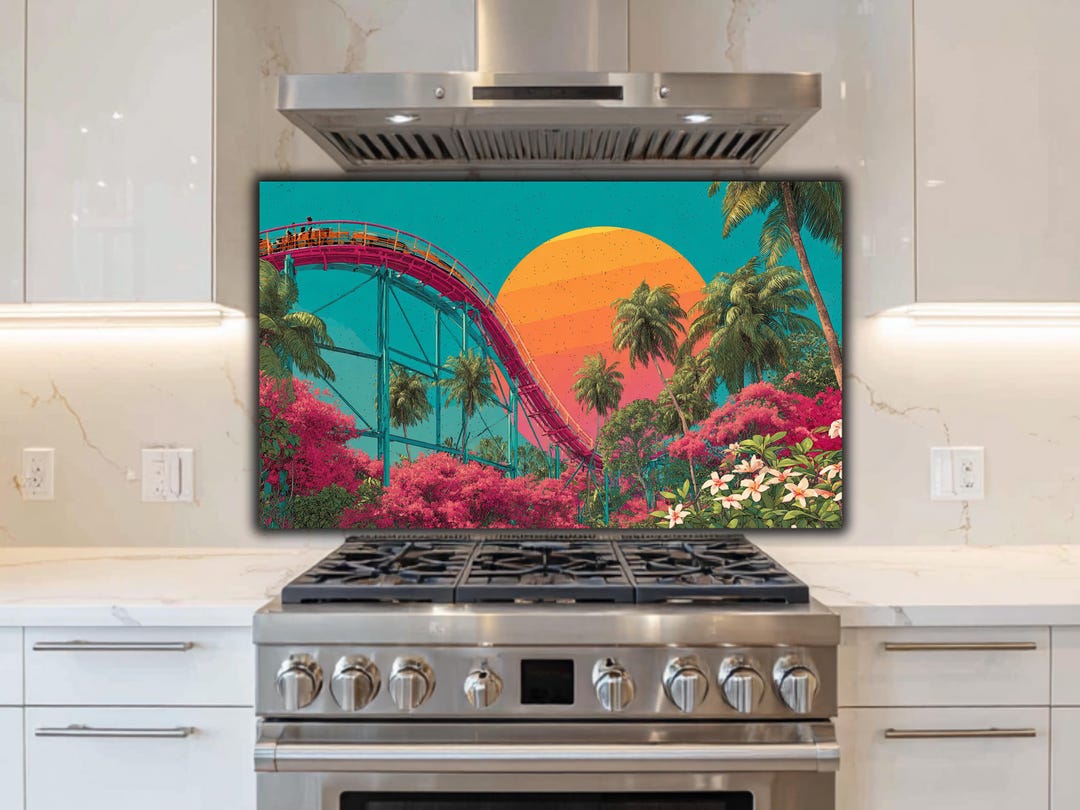 Stove Backsplash Tempered Glass for Kitchen & Oven | Unique Hob/sink ...