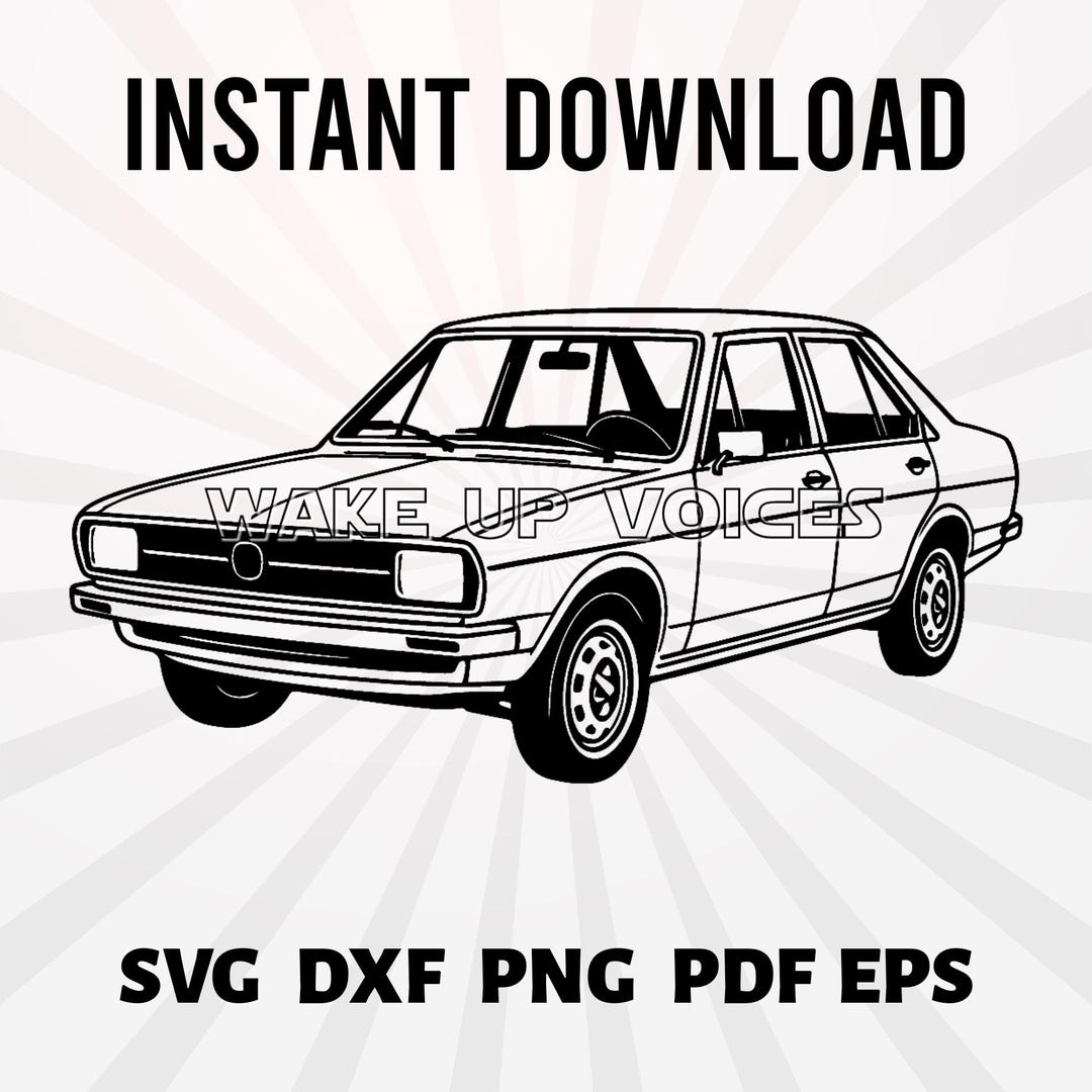 Audi 80 B1 Line Art SVG: Classic Car Laser Cut File (digital Download ...
