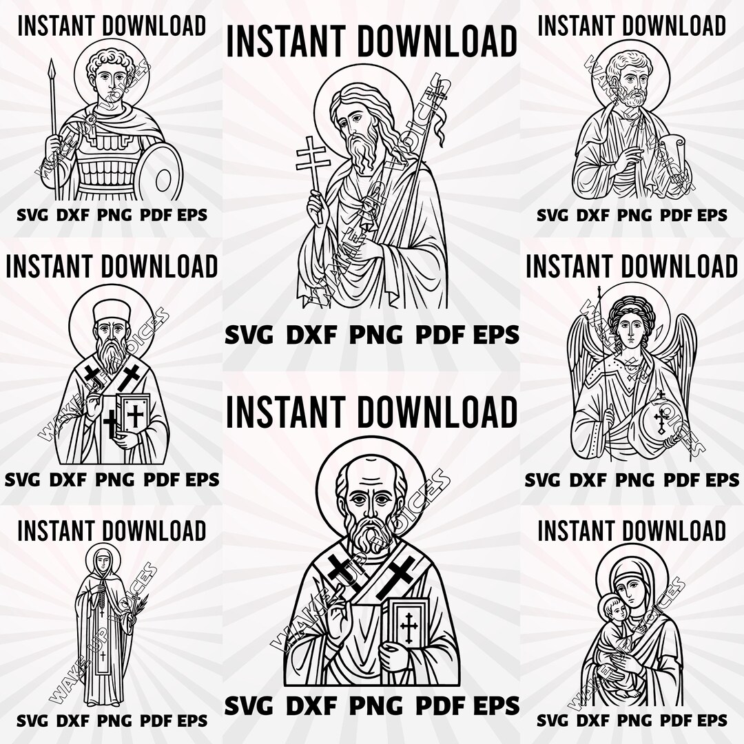 Orthodox Saints SVG Bundle - Etsy